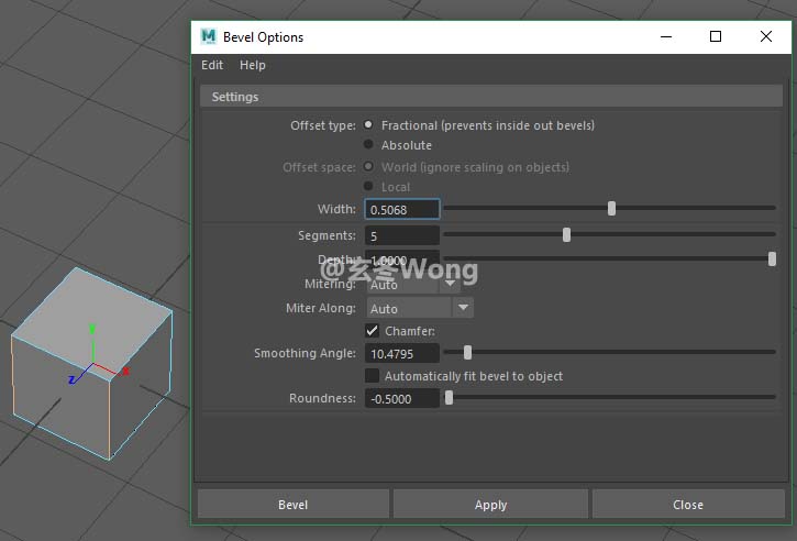 [Maya]Modeling Toolkit 教程05：Bevel Tool